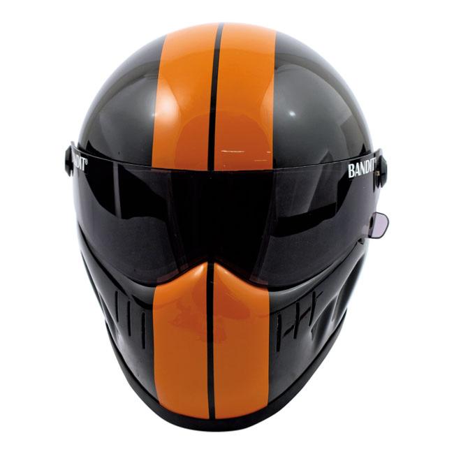 Casque BANDIT XXR NOIR / ORANGE (visière transparente en option)