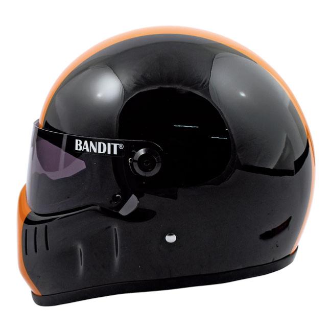 Casque BANDIT XXR NOIR / ORANGE (visière transparente en option)
